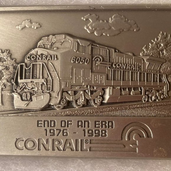 Accessories | Vintage Metal Belt Buckle Conrail Train 650 End Of An Era ...